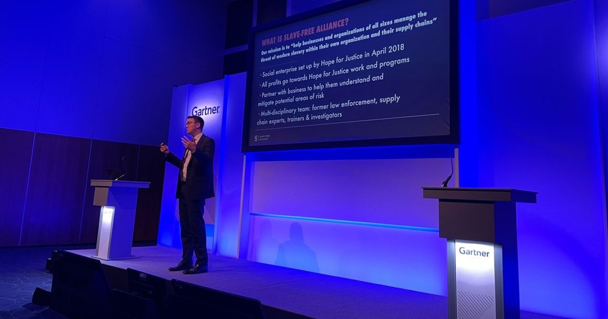 Tim Nelson addresses supply chain leaders at Gartner expo